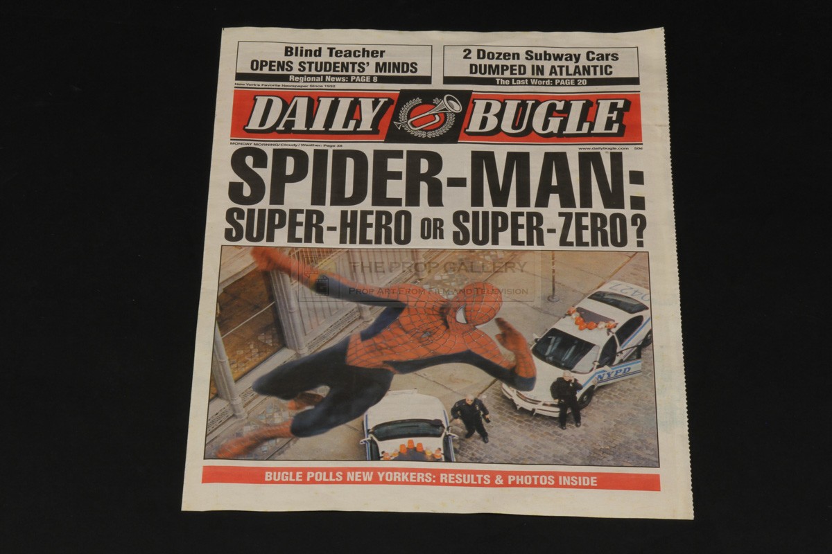 The Prop Gallery | Daily Bugle Spider-Man newspaper cover The Prop Gallery | Daily Bugle Spider-Man newspaper cover